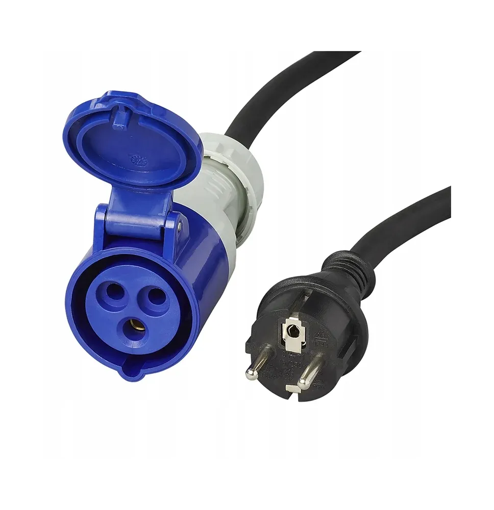 Kabel zasilający adapter typu CEE Schuko 16A 230 V 150 cm 3x2,5 mm2 kemping